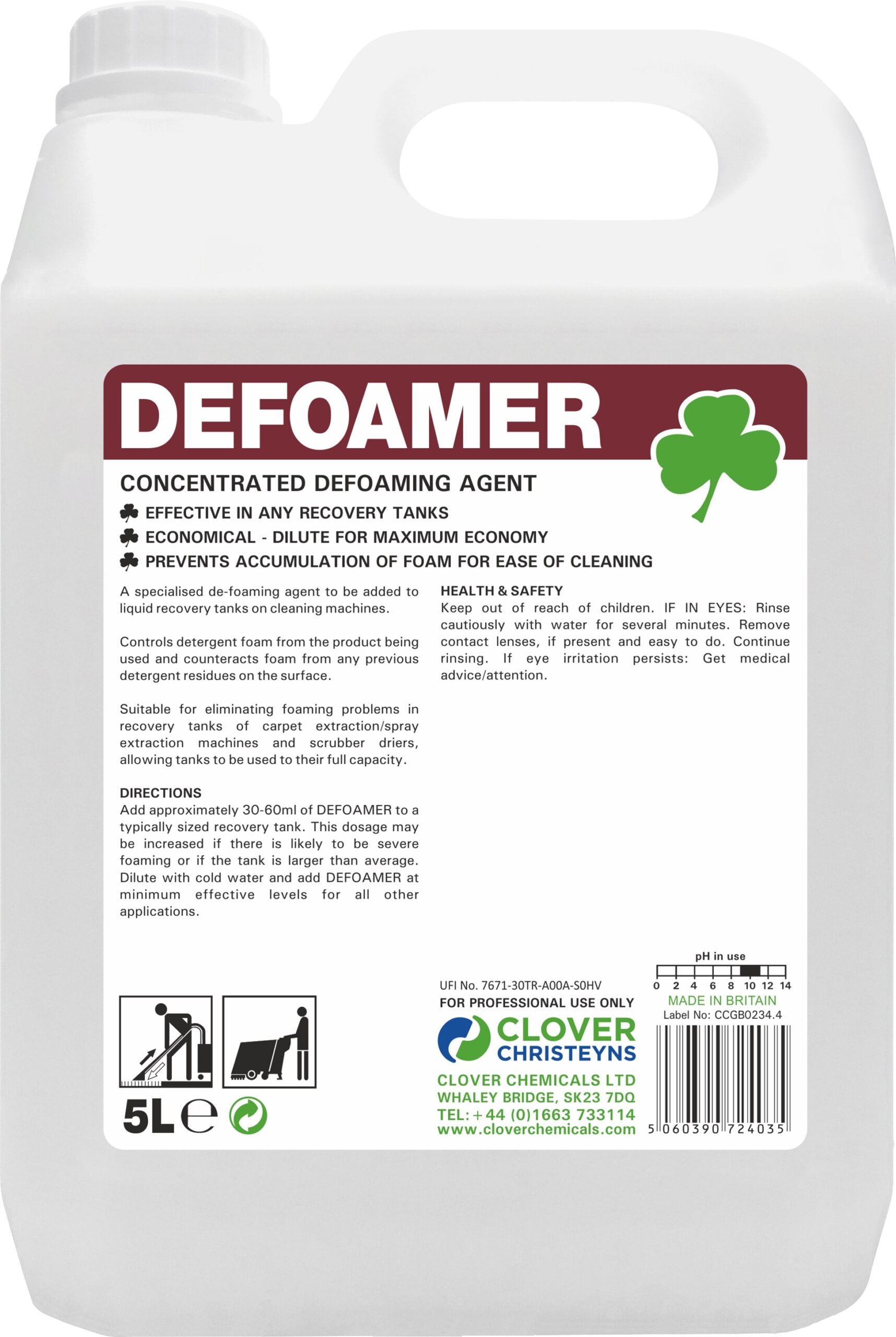 Defoamer 5L - Hygienique.com
